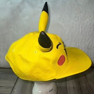Pokemon | Accessories | Pokemon Pikachu Cap Face 3d Ears Faux Leather ...